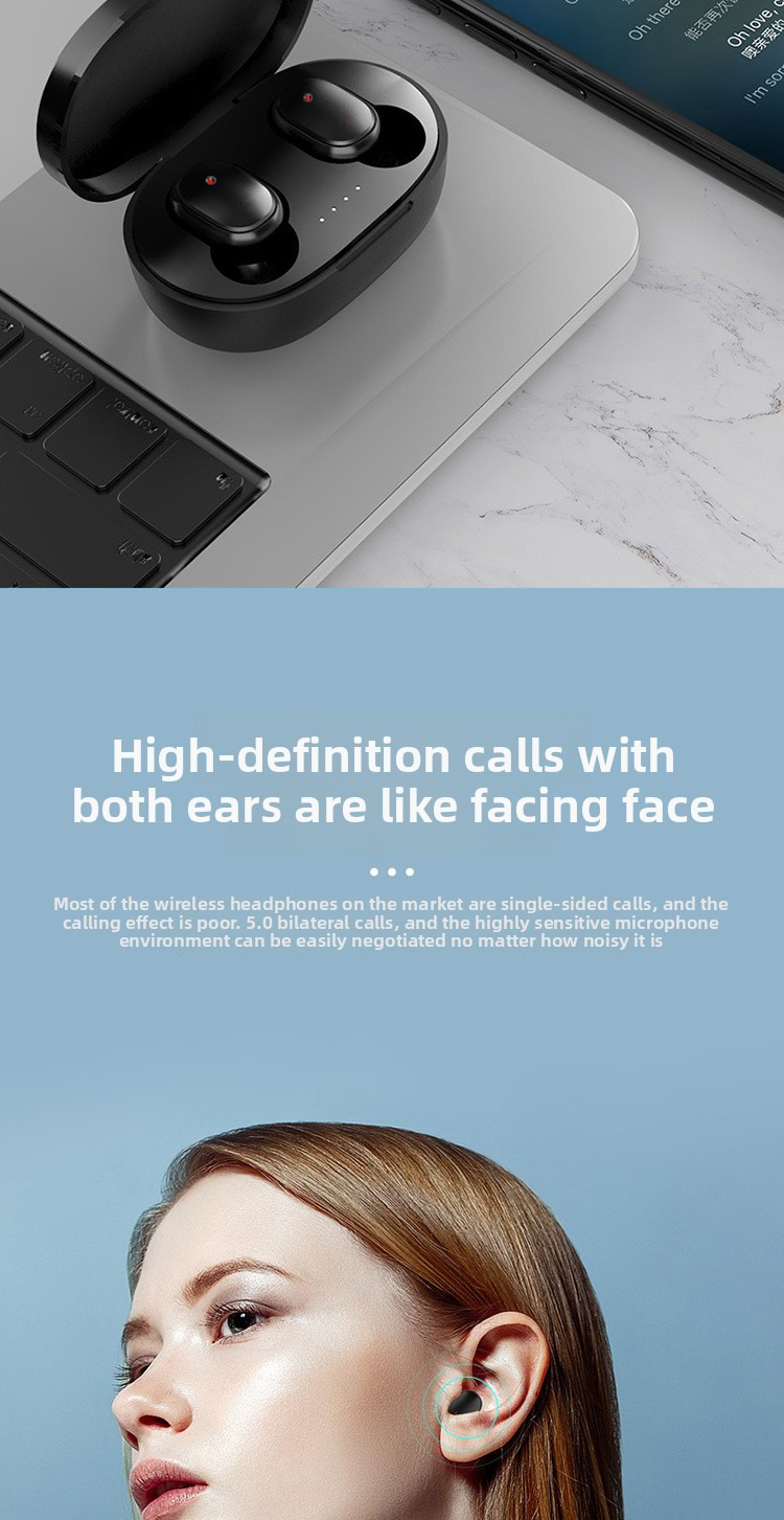 A6S Earbuds New Wireless Bluetooth Earphones In-Ear ANC Waterproof LED ...