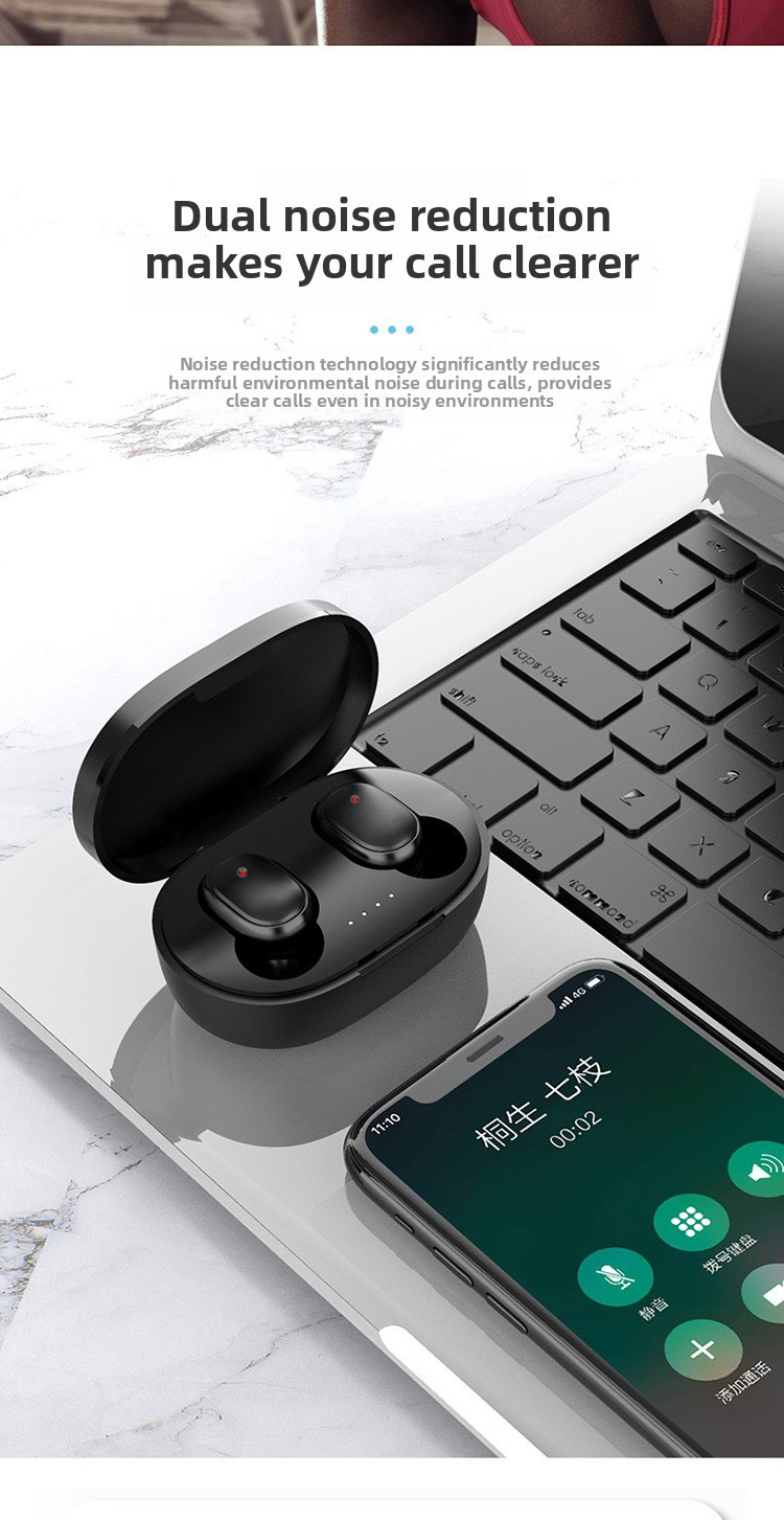 A6S Earbuds New Wireless Bluetooth Earphones In-Ear ANC Waterproof LED ...