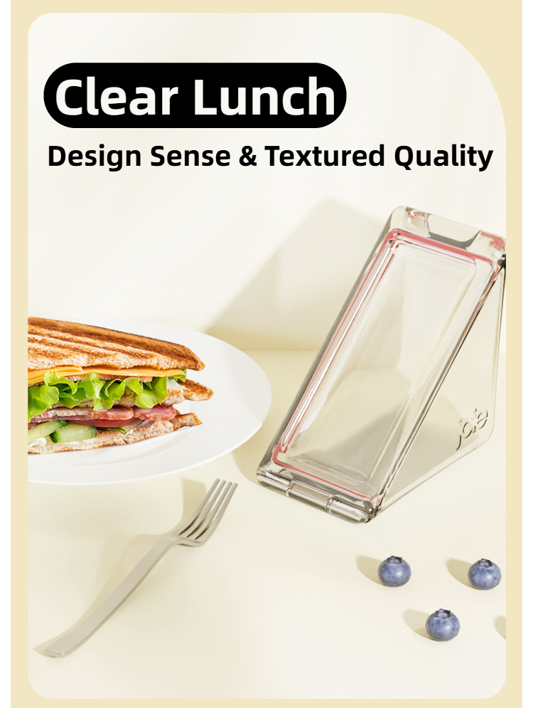 Joie Sandwich Triangle Lunch Box Portable Sandwich Bento Box with Lid ...