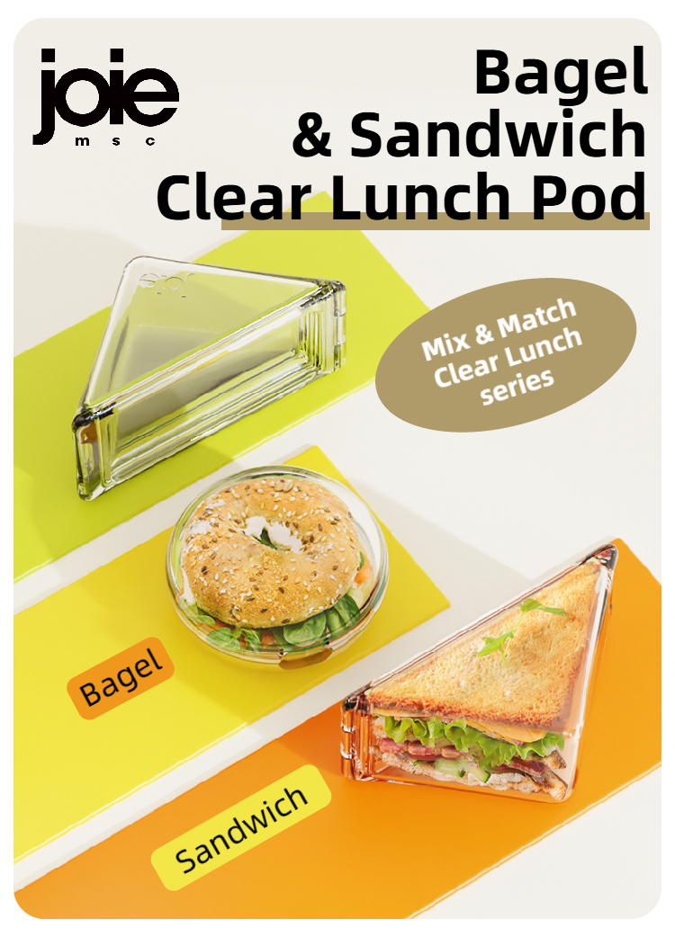 Joie Sandwich Triangle Lunch Box Portable Sandwich Bento Box with Lid ...