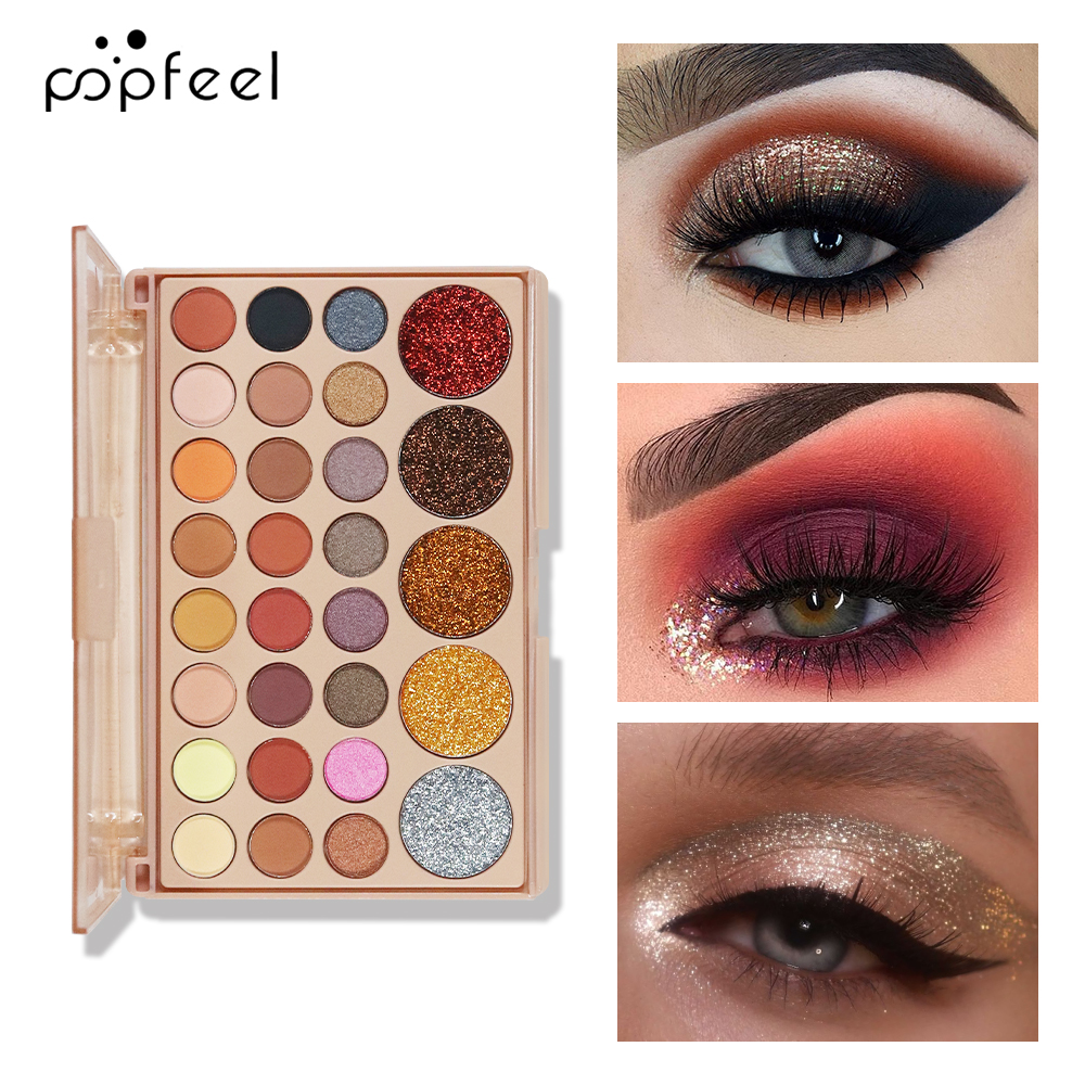 Popfeel 29-color Eyeshadow Palette – High Pigment, Shimmer & Matte for ...