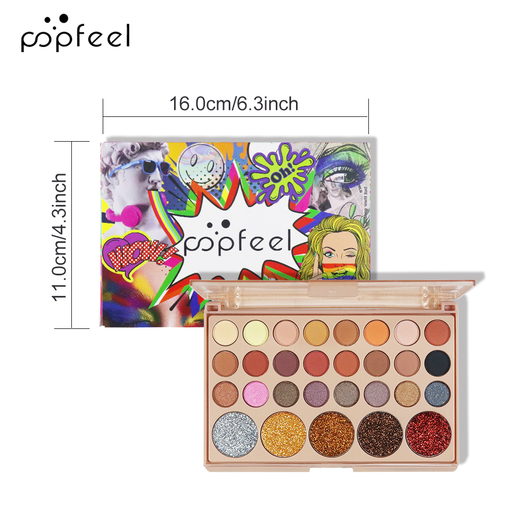 Popfeel 29-color Eyeshadow Palette – High Pigment, Shimmer & Matte for ...