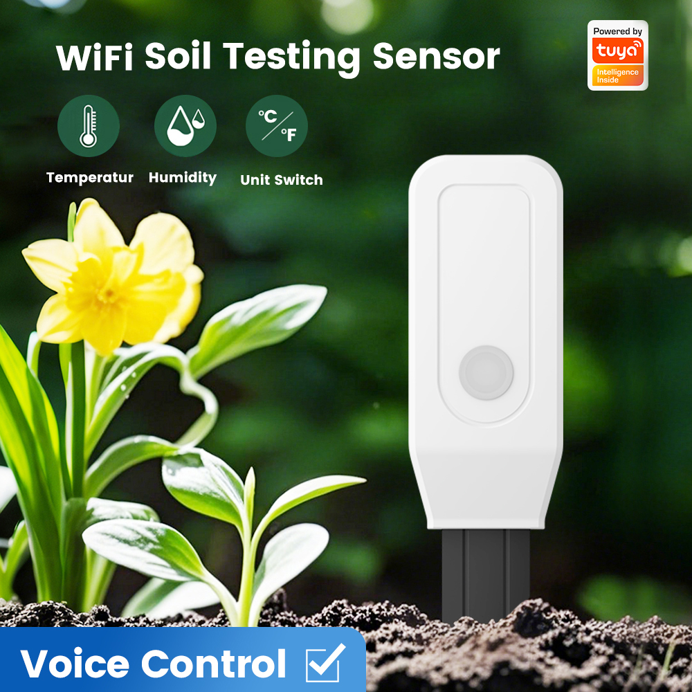 Tuya Zigbee WiFi Wireless Soil Moisture Meter Intelligent Temperature ...