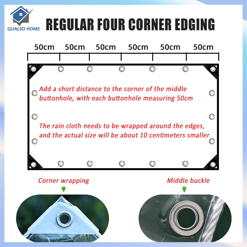 【LOCAL STOCK】Household Balcony Rainproof Handy Tool Transparent Cloth ...