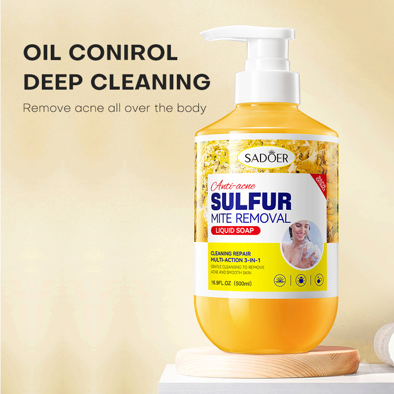 SADOER Sulfur Anti - Mite Body Wash: Rich Foam, Targets Mites/Roughness ...