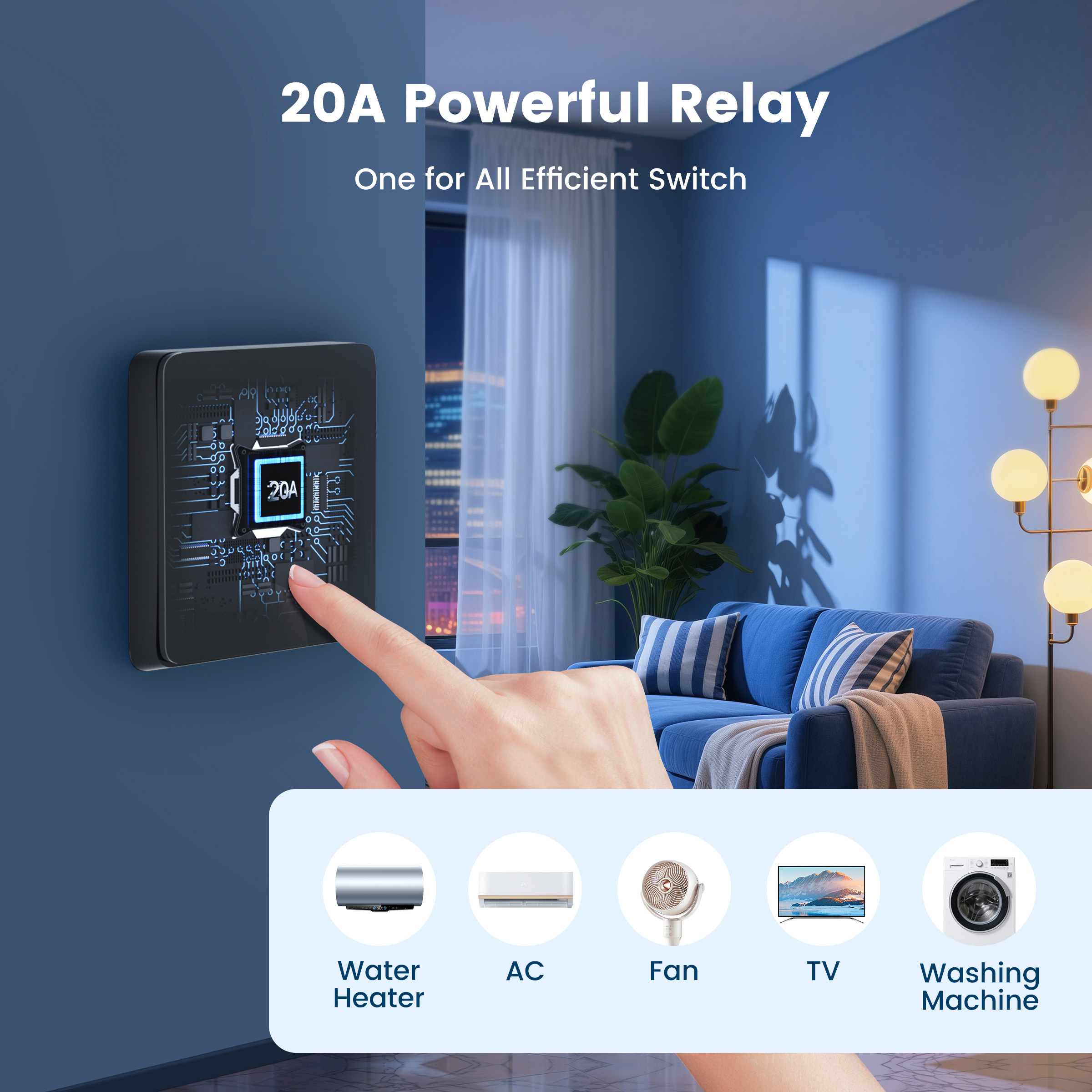 GIRIER Tuya Smart Water Heater Switch ZigBee/WiFi 20A Push Button ...