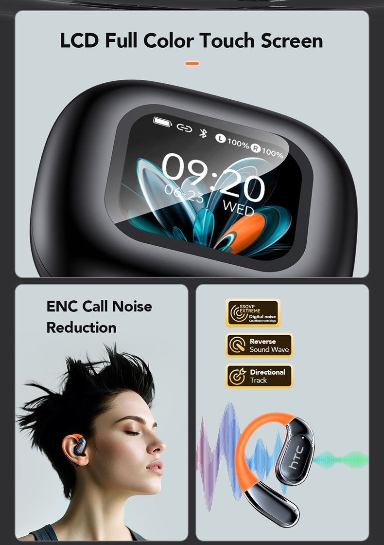 HTC NE27 AI Translator Earbud Wireless Bluetooth Earphone 134 Languages ...