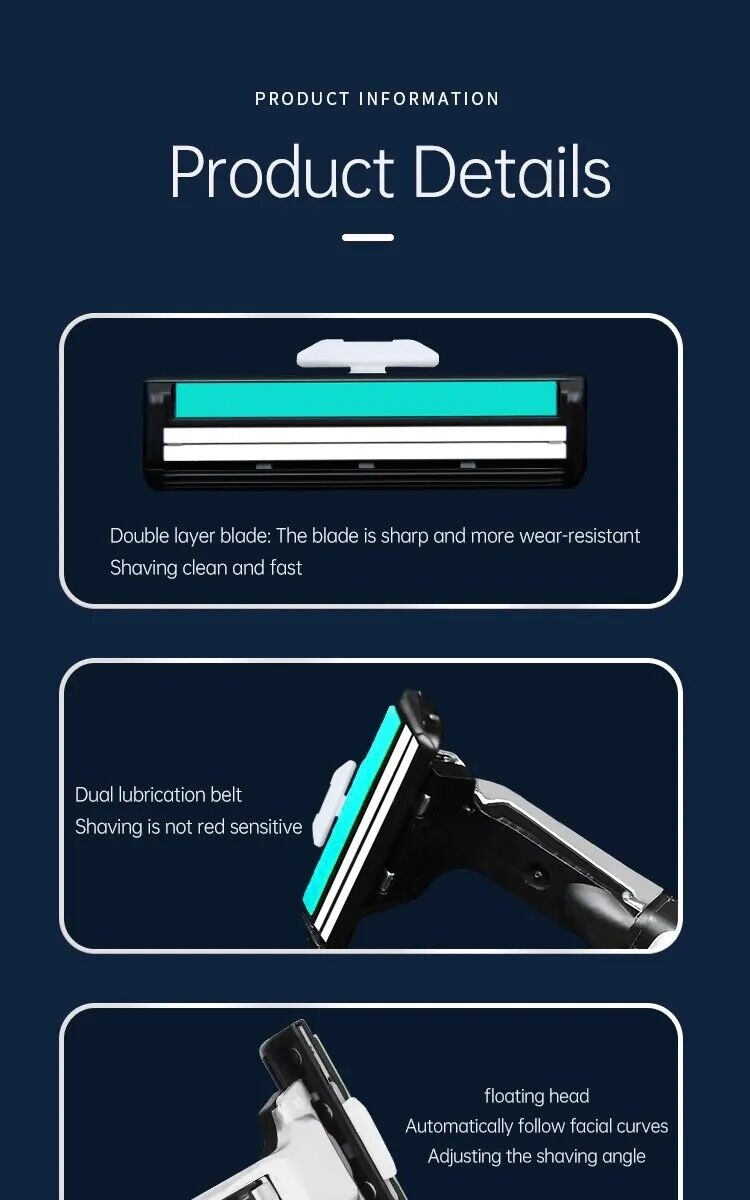 Manual Classic Shaver, Manual Shaver, Retro Wet-shaver, Double-edged ...