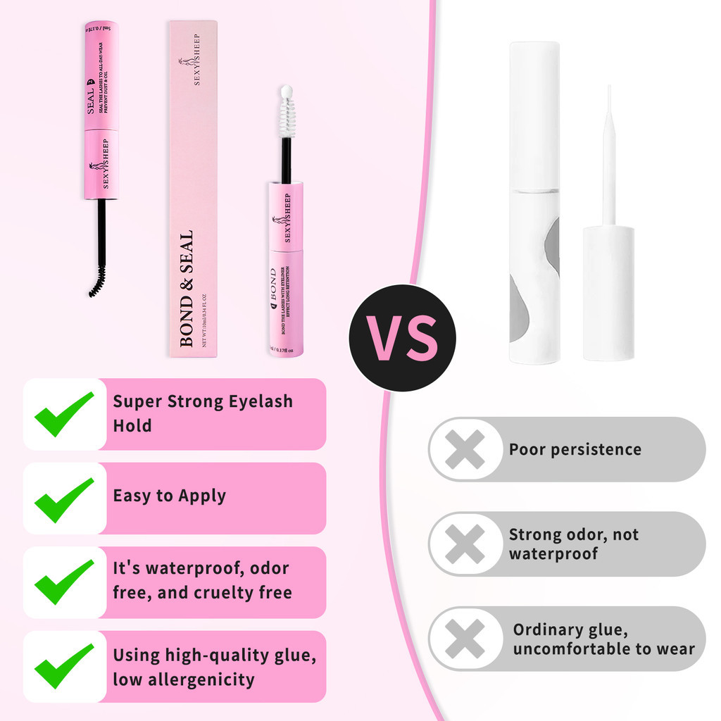 5Ml Eyelash Glue And Seal Ring For Eyelash Clusters, Strong Fixation 2 ...