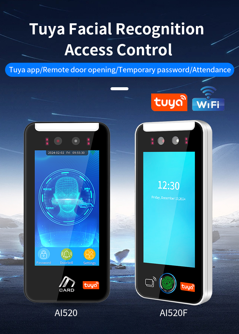 Tuya App Wifi Dynamic Face Time Attendance Access Control Biometric ...