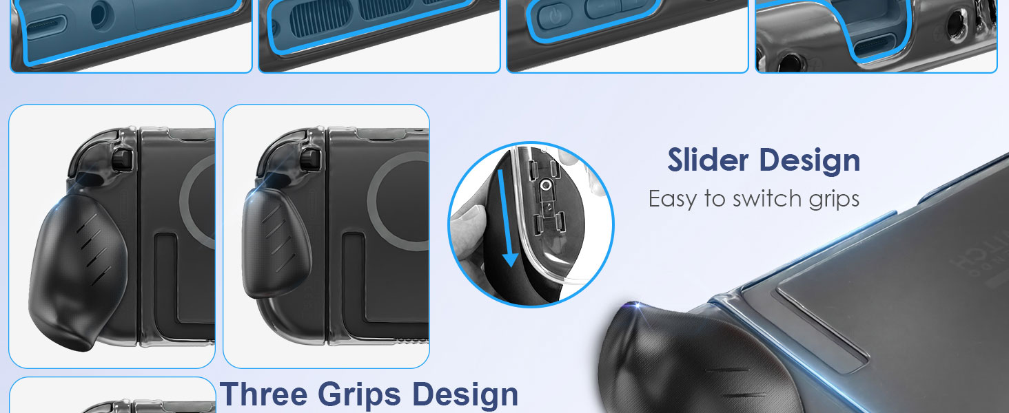 Grip Case for Nintendo Switch 2, Ergonomic Switch 2 Protective Hard ...