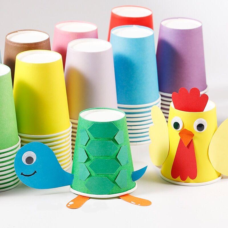 DIY Paper Cups Multi Color Paper Cups for Wedding Party Picnic BBQ ...