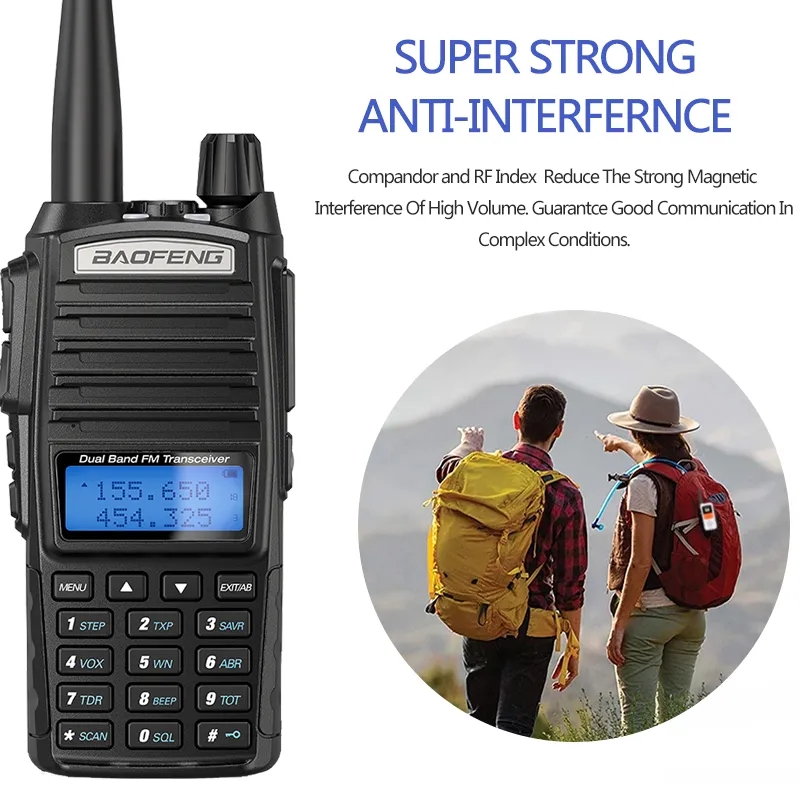 Baofeng UV-82 Walkie Talkie Dual Band VHF/UHF 5W 128 CH dan Pilihan Kuasa RF Tinggi/Rendah ...