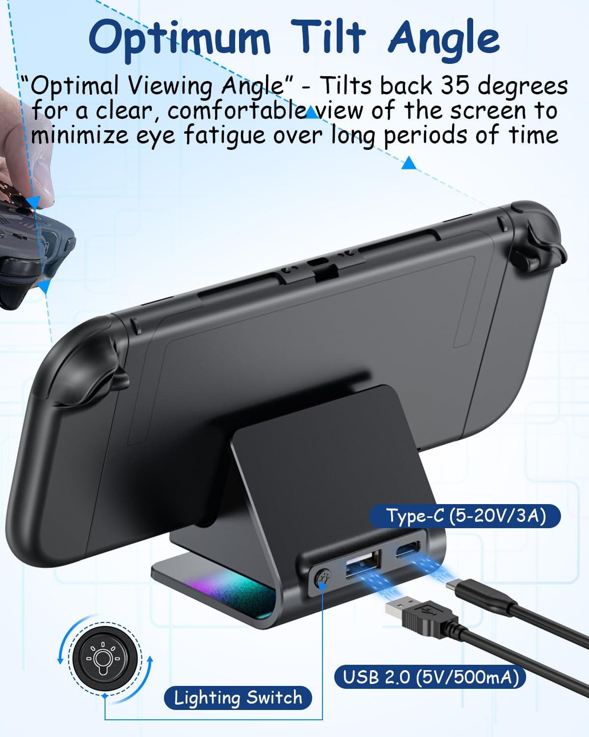 Nintendo Switch 2 Joy-Con Controller Charger Dock - Portable Base with ...