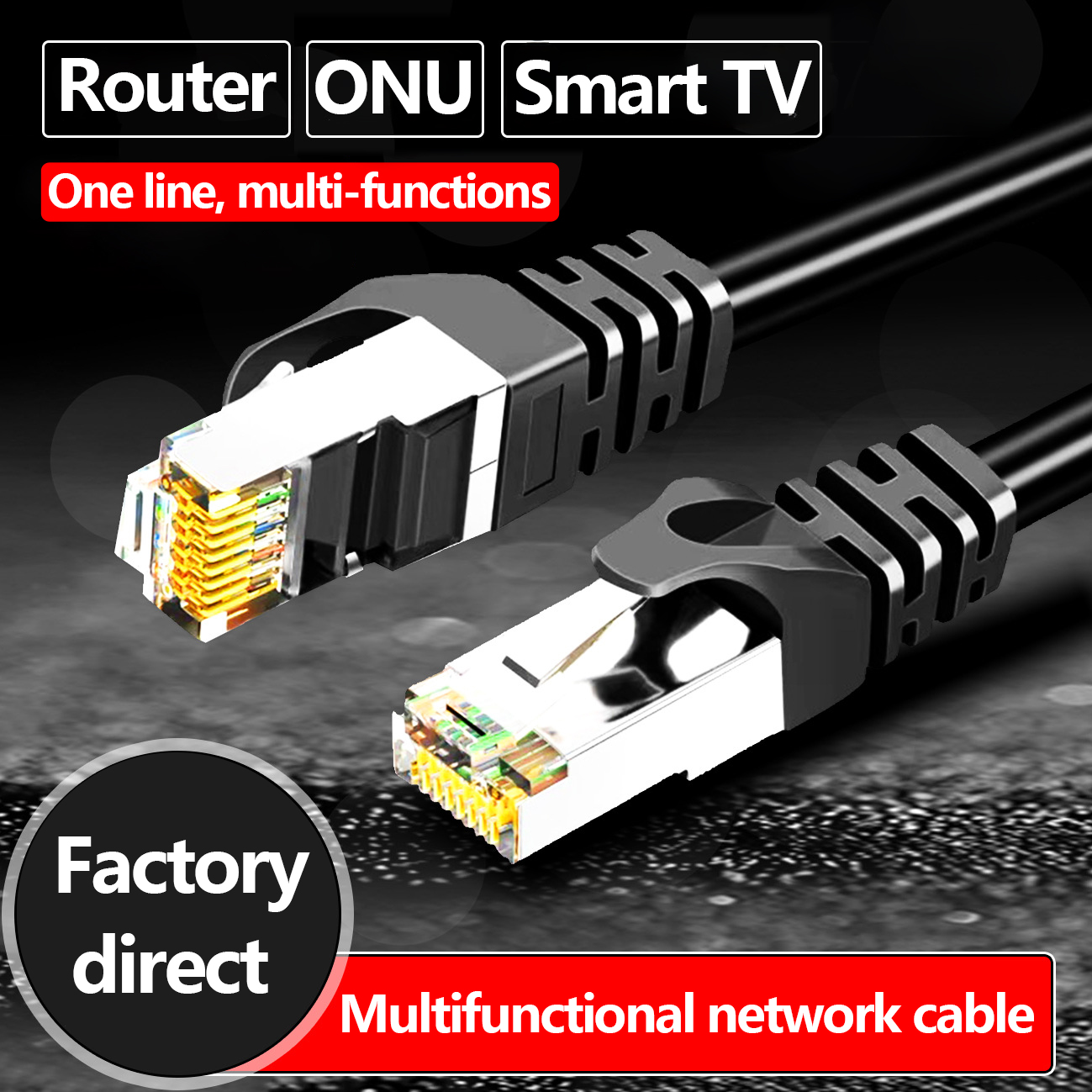 Cat 6 LAN Cable 30M 50M Double Layer Waterproof Sunscreen Outdoor RJ45 ...