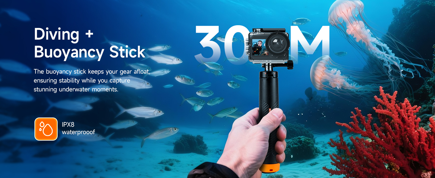 Svbony SVGO2 Action Camera 4K/30fps Dual Screens 6-Axis EIS IPX8 ...