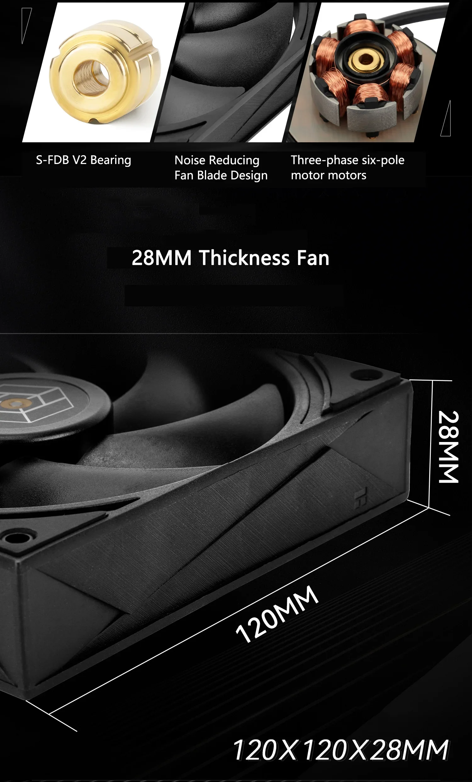 Thermalright TL-H12-X28 Case Fan 120mm CPU Fan 28mm Thicknes 2150RPM ...