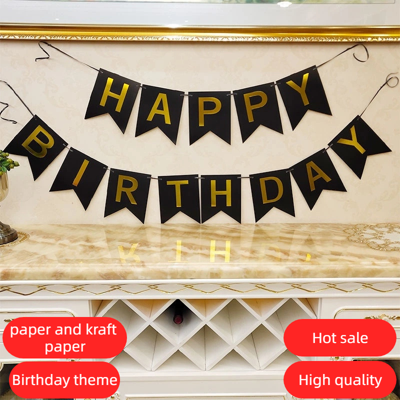 3MLight String + Happy Birthday Pull Flag Banner Boy Girl Baby Shower ...