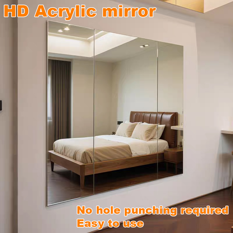 HD Flexible Acrylic Full body mirror DIY Self-adhesive Square Mirror ...