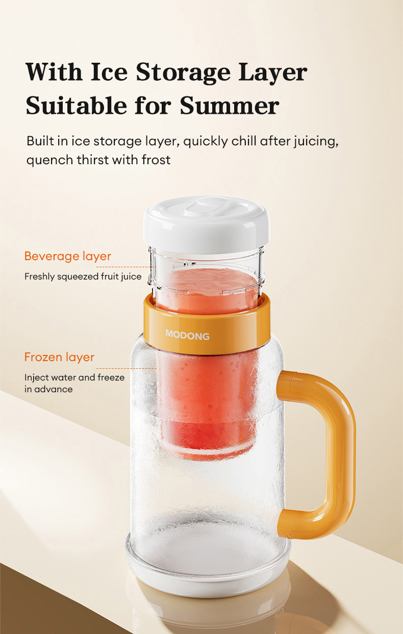 MODONG 500ML Juice Cup Portable Glass Cup USB Wireless Electric Juicer ...