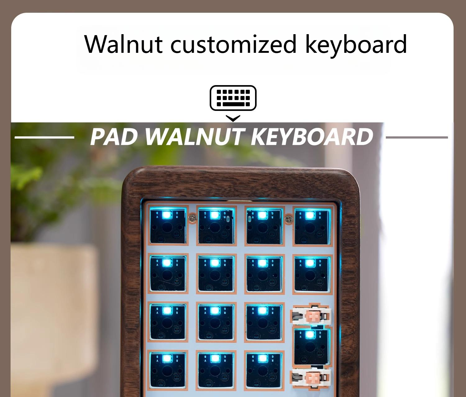 SKY Pad Walnut Mechanical Keyboard Kit 21 Key Keypad Hot Plug RGB ...