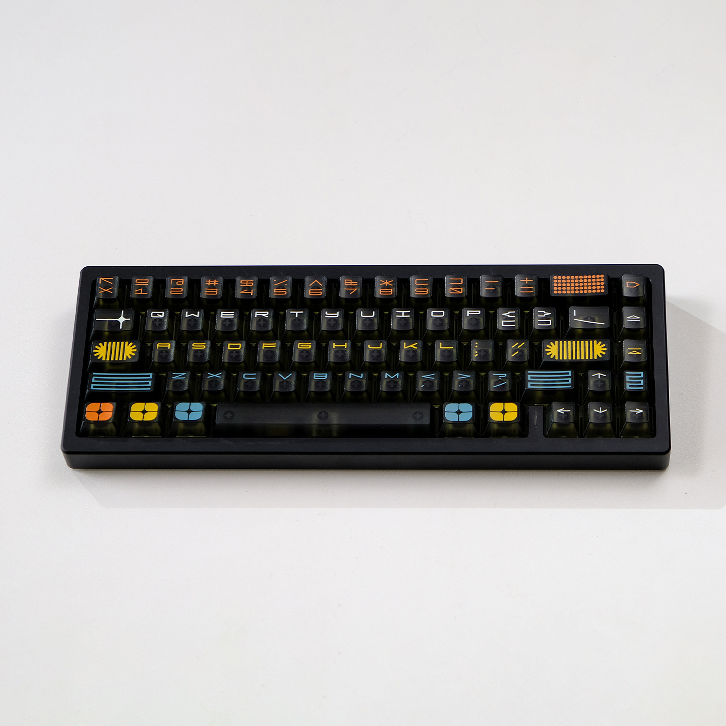 Aifei Exposition Keycap Black Big font Comic foggy transparent keycap ...