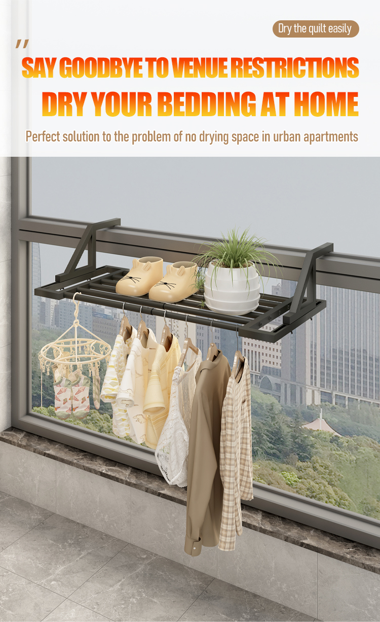 Balcony shoe drying rack/balcony clothes drying artifact/clothes drying ...