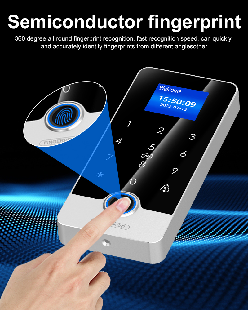 Tuya App Bluetooth Fingerprint Access Controller Standalone Metal RFID ...