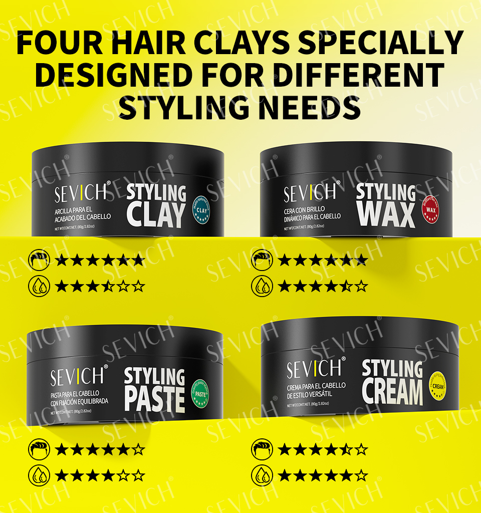SEVICH Hair Styling Clay Matte Strong Hold Hair Wax (80g) | Shopee Malaysia