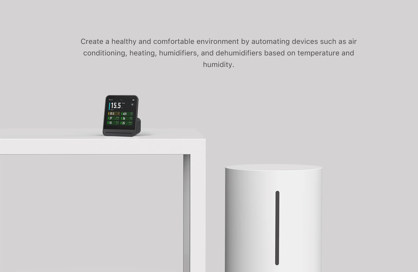 Original Qingping Air Monitor 2 Smart Home Touch Screen Control Temperature Humidity Sensor CO2 ...