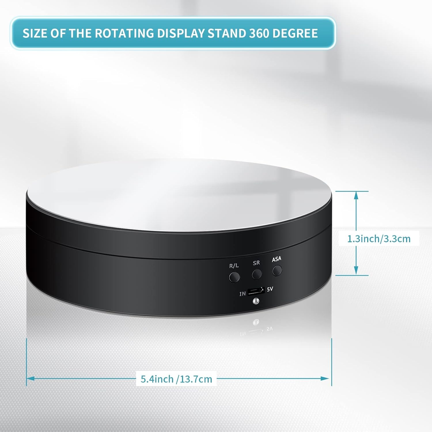 Electric Rotating Stand 360° 3-Speed with USB for Product Display ...