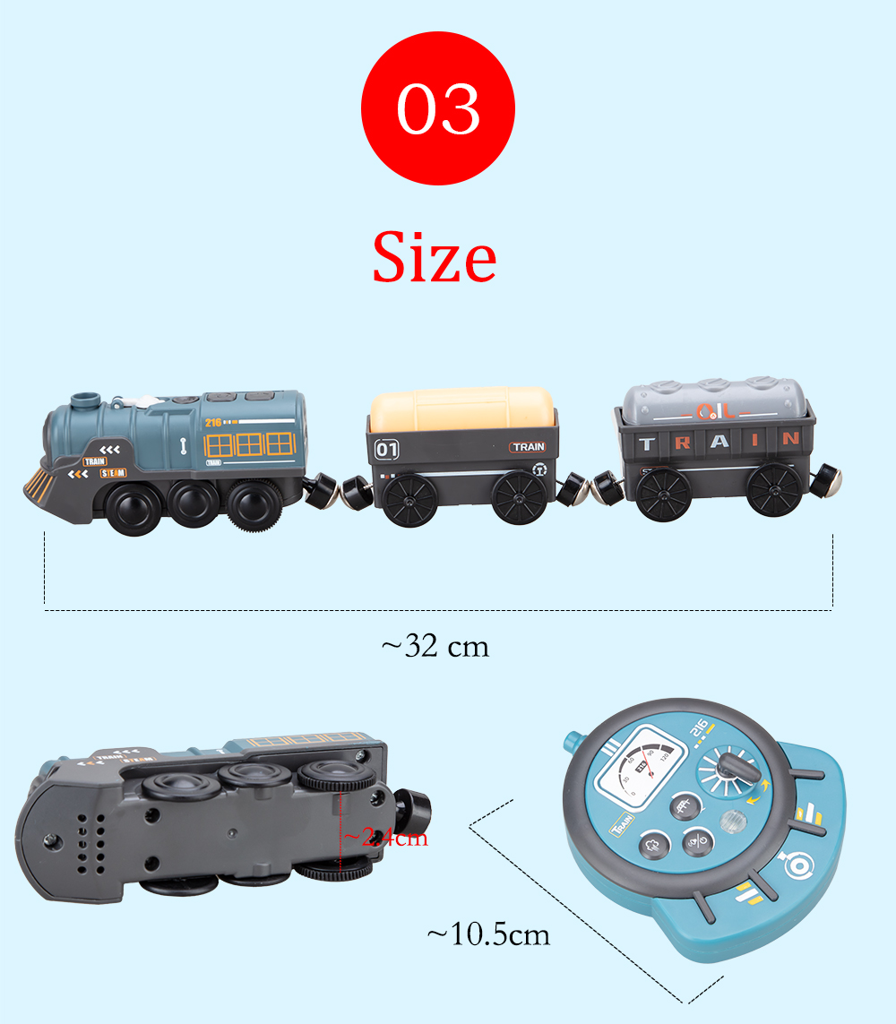 Simulation Steam Electric Remote Control Train Toys Set Compatible ...