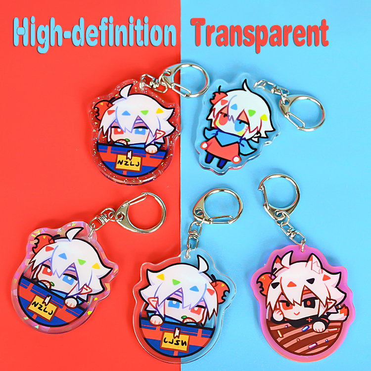 【Cincin kunci akrilik】Custom acrylic keychain, laser/color/transparent ...