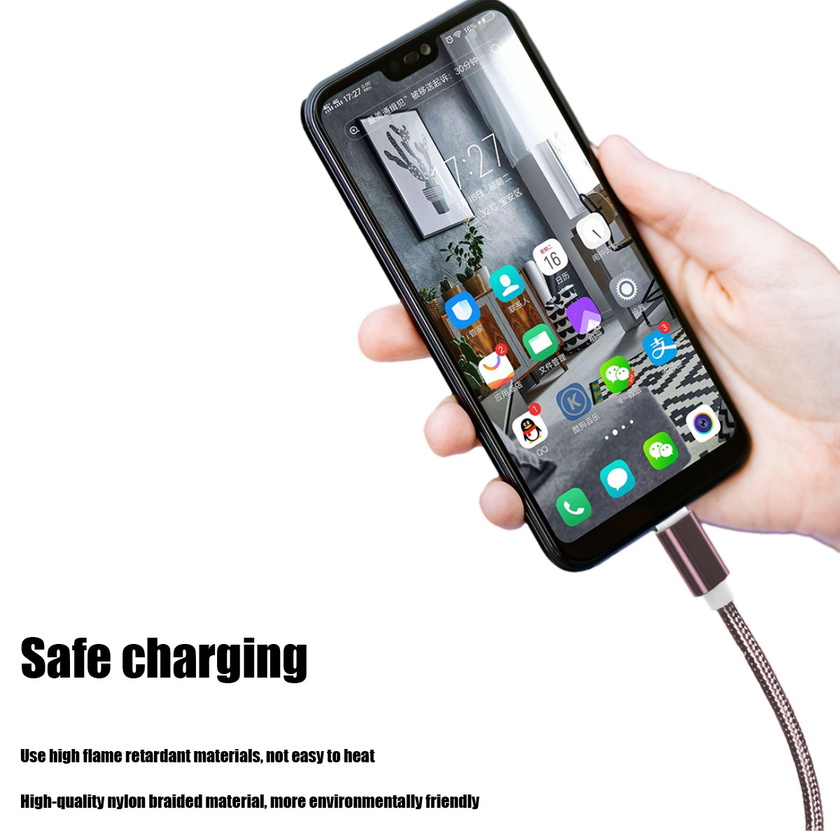 Micro USB Cable 2M Fast Speed Charge Wire 1M Type-C Data Transmission ...