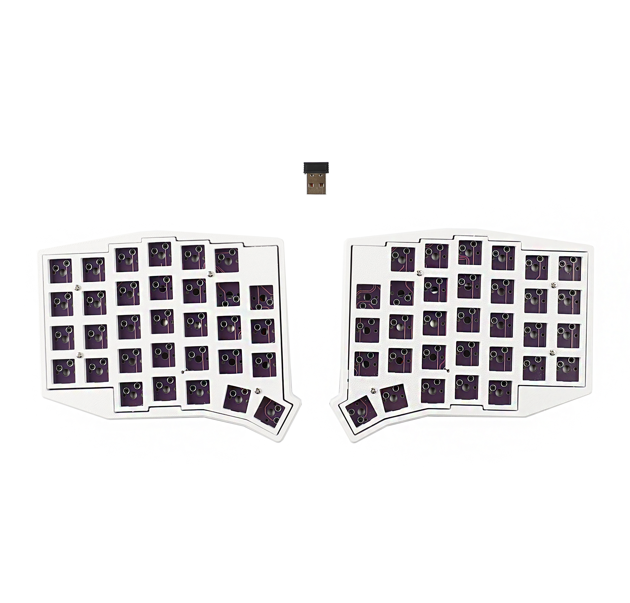 YMDK Sofle 2.4Ghz Wireless Split 64 Ergonomic Hotswappable 60% Layout ...