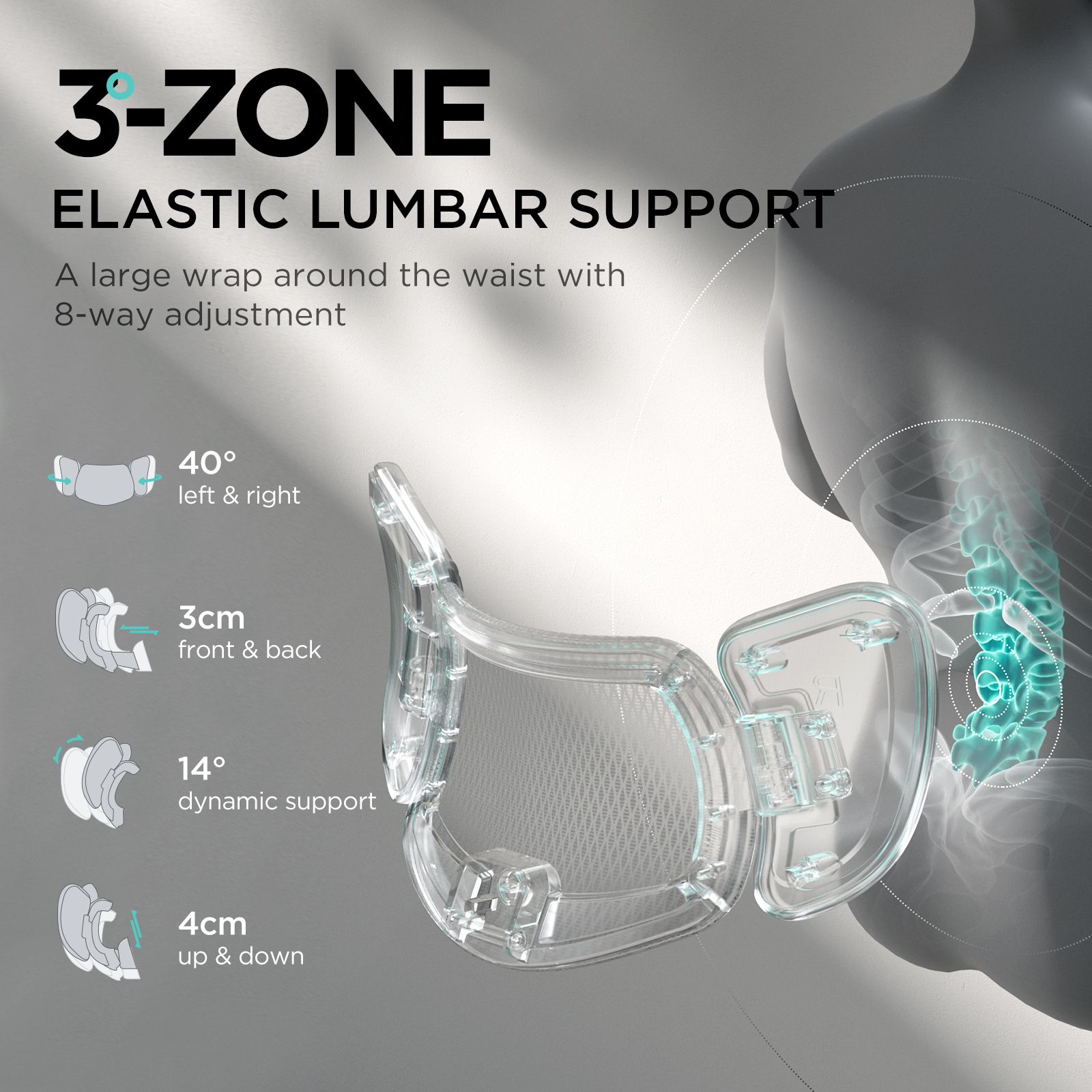 HBADA E3 Pro Ergonomic Office Chair with 3-Zone Dynamic Lumbar Support ...