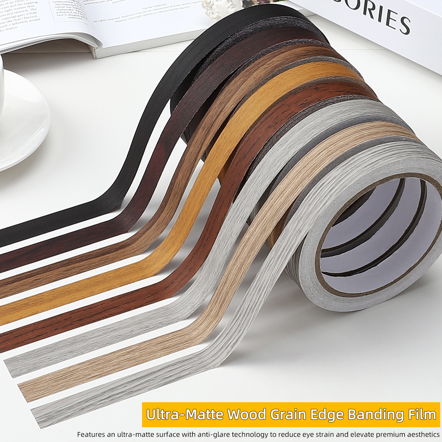 Furniture & Cabinet Edge Banding Strip - Self-Adhesive Waterproof Wood ...