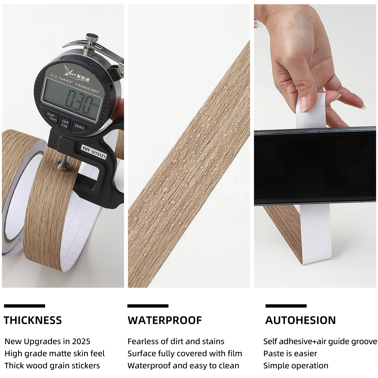 Self-Adhesive Furniture Edge Banding Strip – Waterproof Wood Grain Tape ...