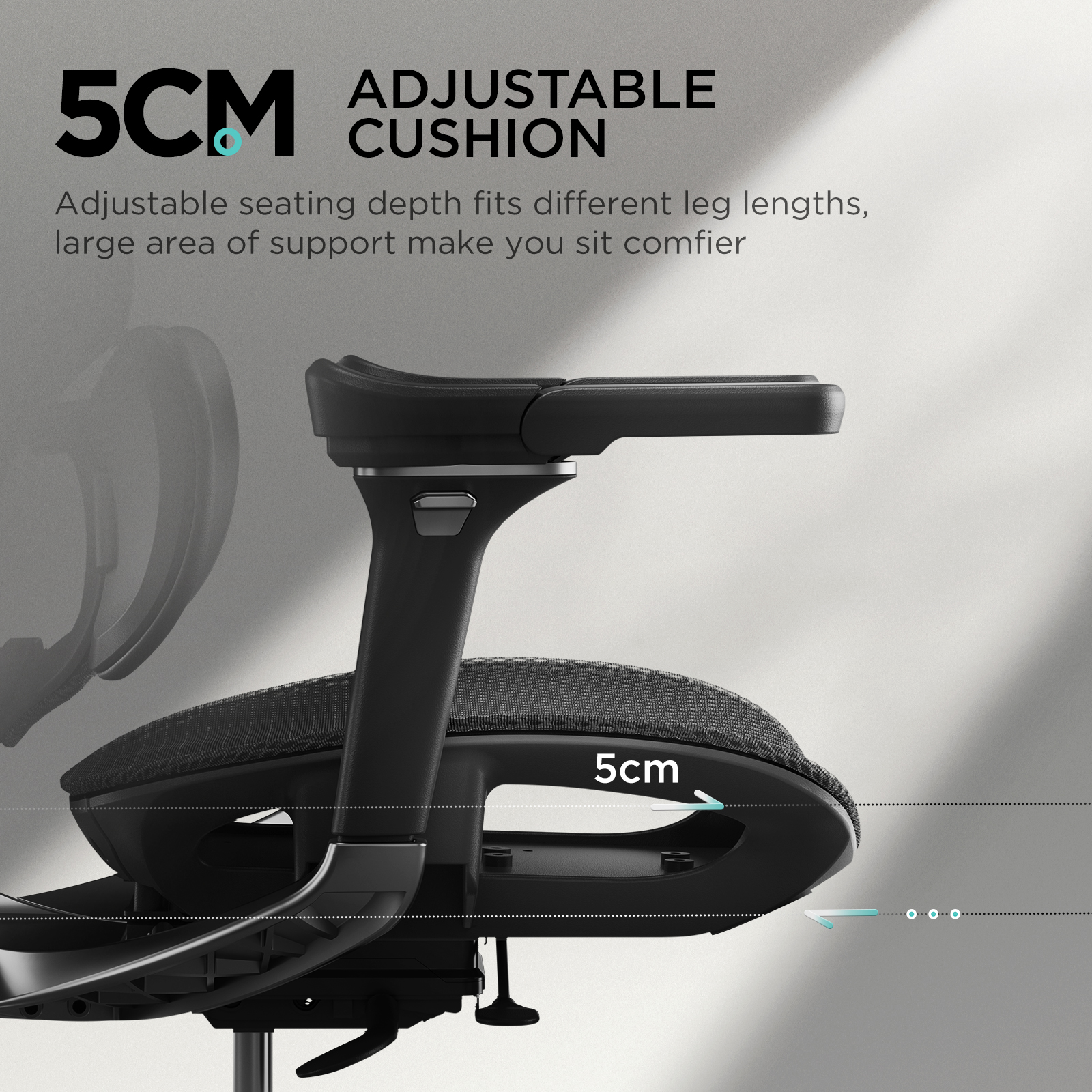 HBADA E3 Pro Ergonomic Office Chair with 3-Zone Dynamic Lumbar Support ...