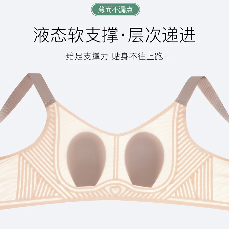 Maniyun Super Thin Jelly Soft Support Seamless Bra B-E Cup Summer Ice ...