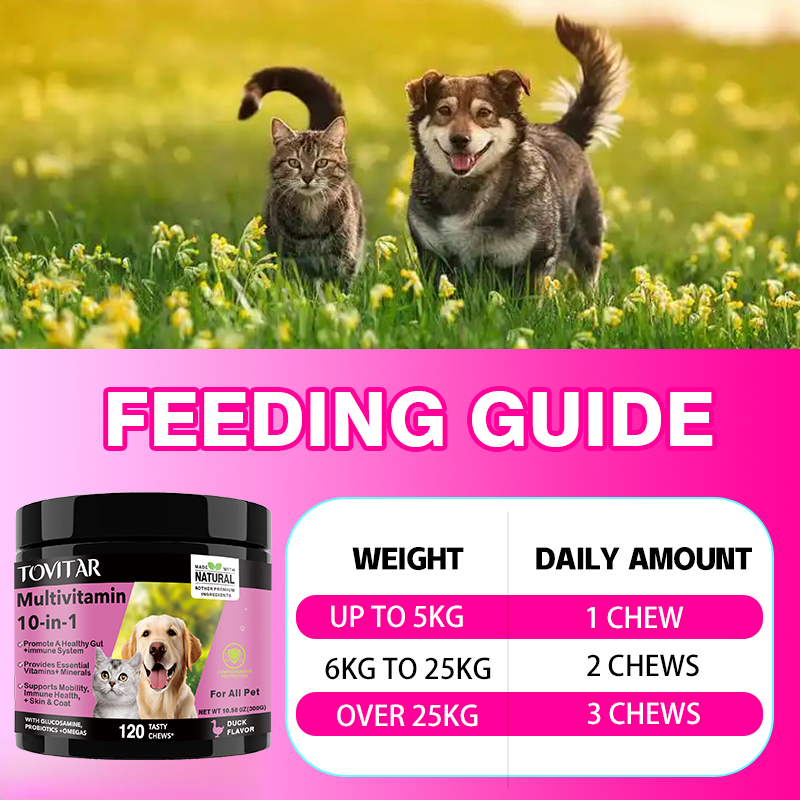 Tovitar® Multivitamin Cat and dog 120 Soft Chews - Omega 3 | Vitamin Bs ...