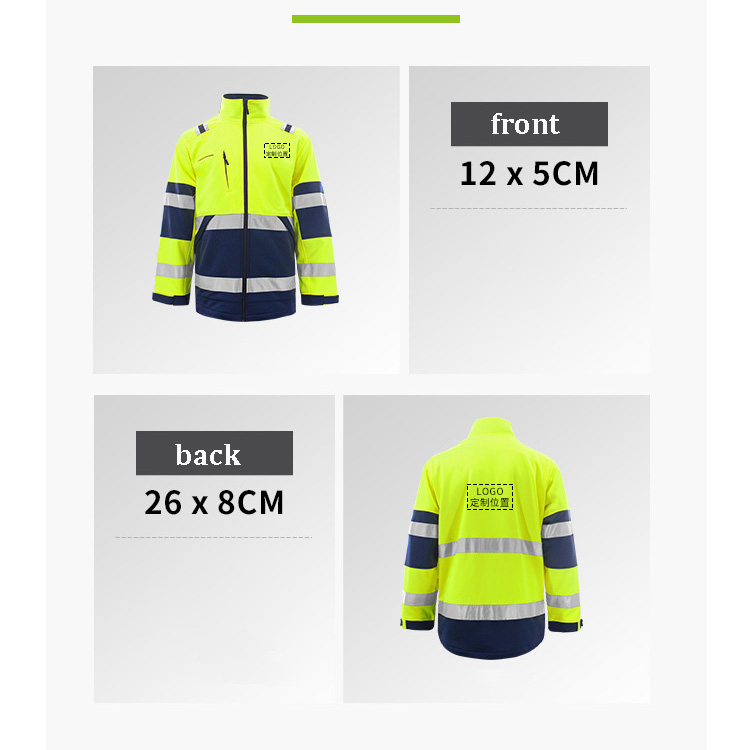 Hi Vis Jacket Men with Reflective Stripes for Winter Autumn Reflective ...