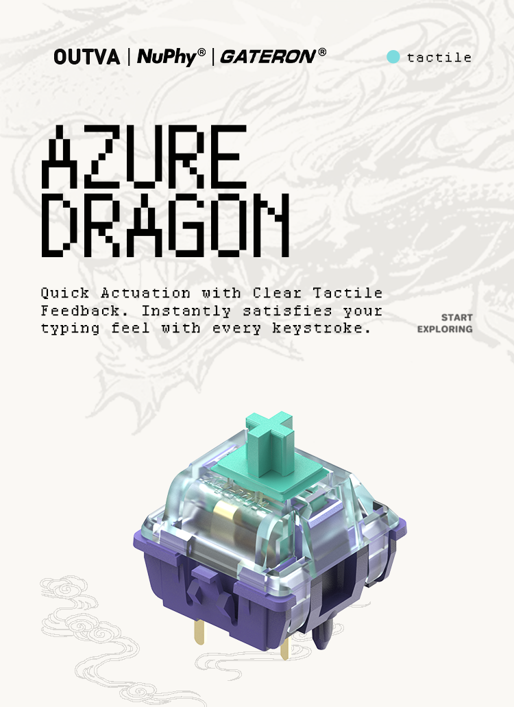 Gopolar Azure Dragon Switches V4 Mechanical Keyboard Tactile Switches ...