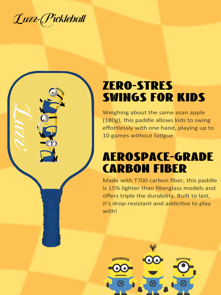 Luzz pickleball Paddle Minions Kids Paddle T700 Carbon Fiber Pickleball ...