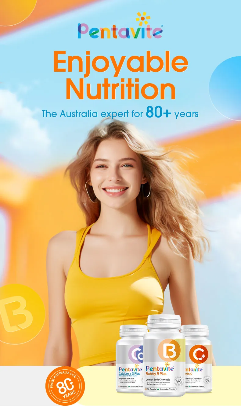 Pentavite Bubbly B Plus Energy (Lemon Soda) | Vitamin B Effervescent 30 ...