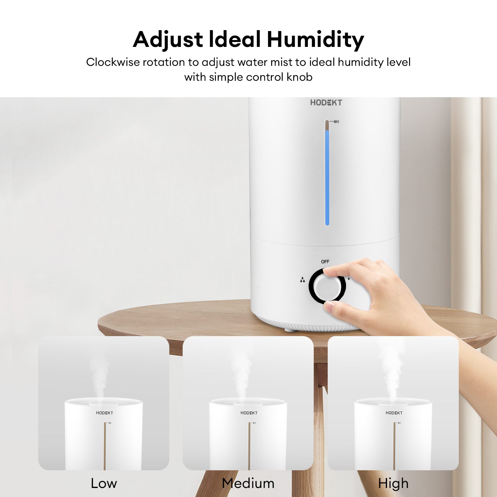HODEKT Air Humidifier 4L Air Purifier Aromatherapy Humidificador ...