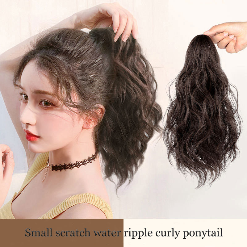 35cm Water Wave Ponytail Hair Extension With Claw Clip Synthetic ...