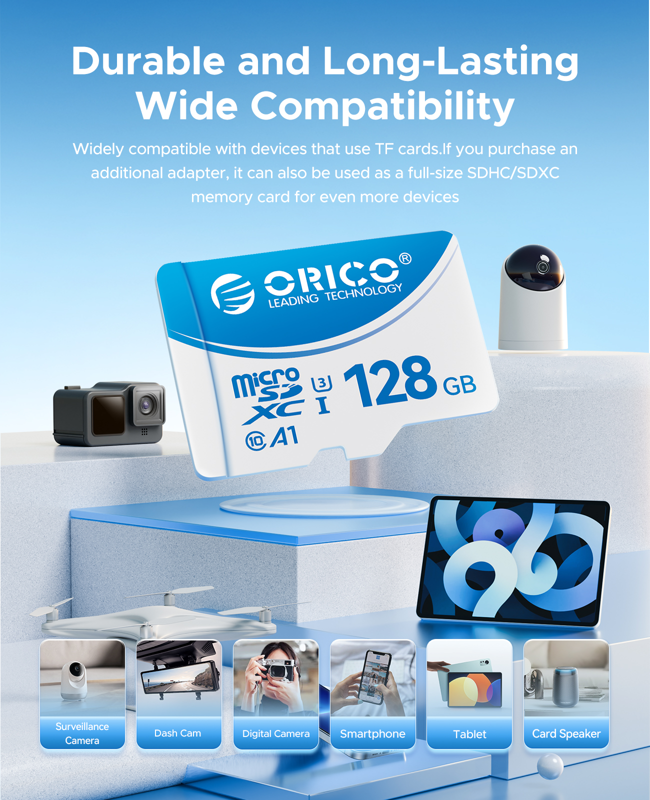 ORICO high speed Micro SD Memory Card mini A1 TF card 70MB/s 16G 32G ...