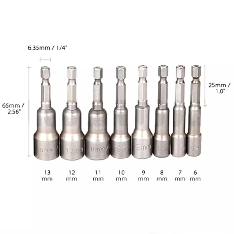 Hex Socket Magnetic Sleeve Electric Drill Accessories Rechargeable ...