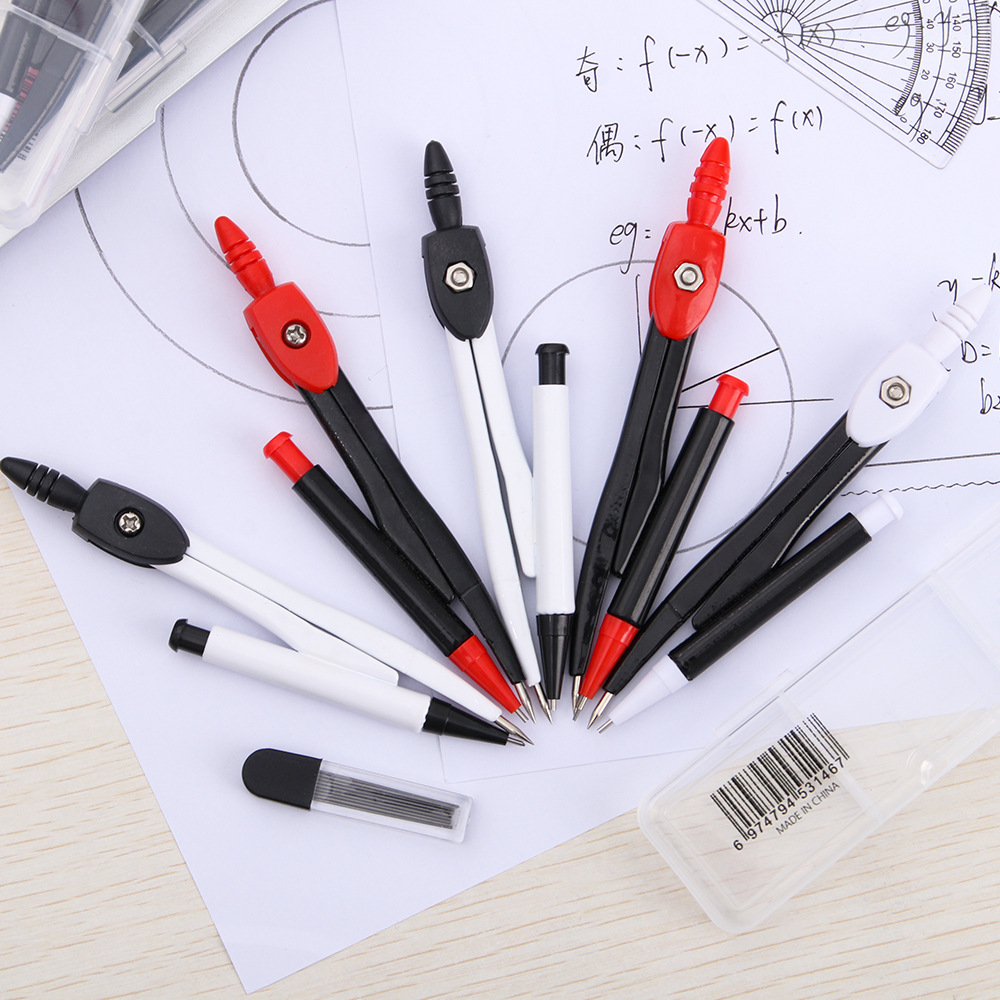 Student Compass Set Metal Drawing Tools for Exams with Replaceable Lead ...